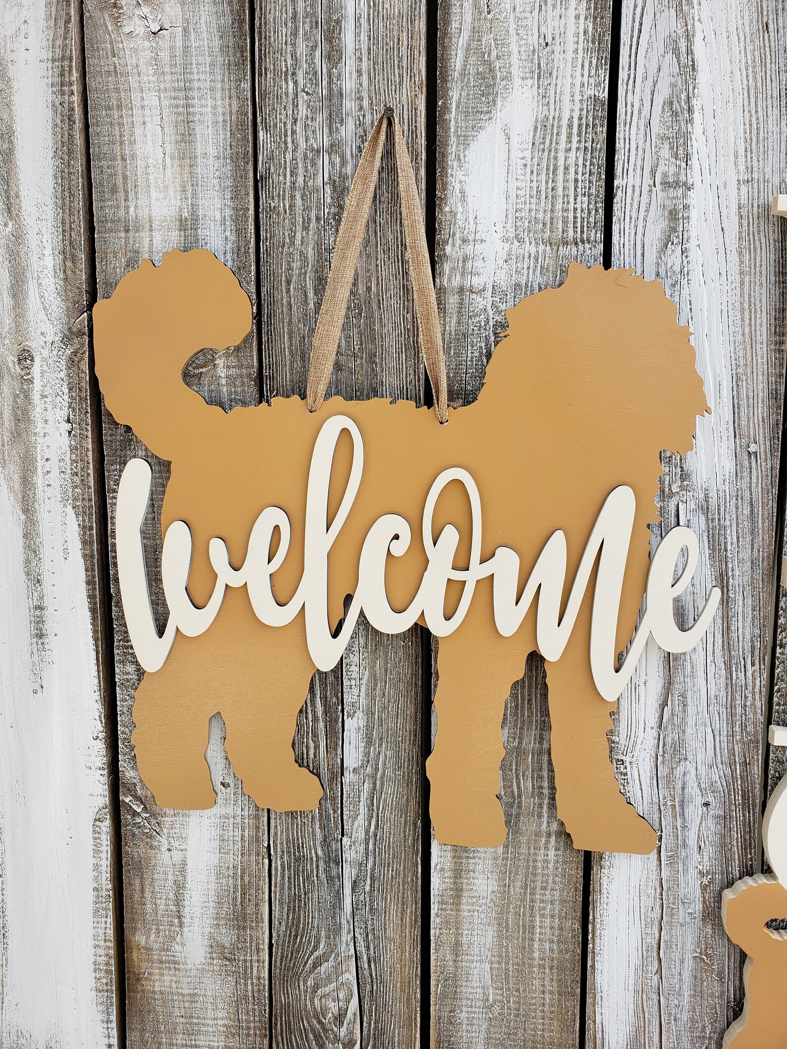 Dog Welcome Door Hanger Jack Russell Terrier Westie Yorkie Dachshund ...