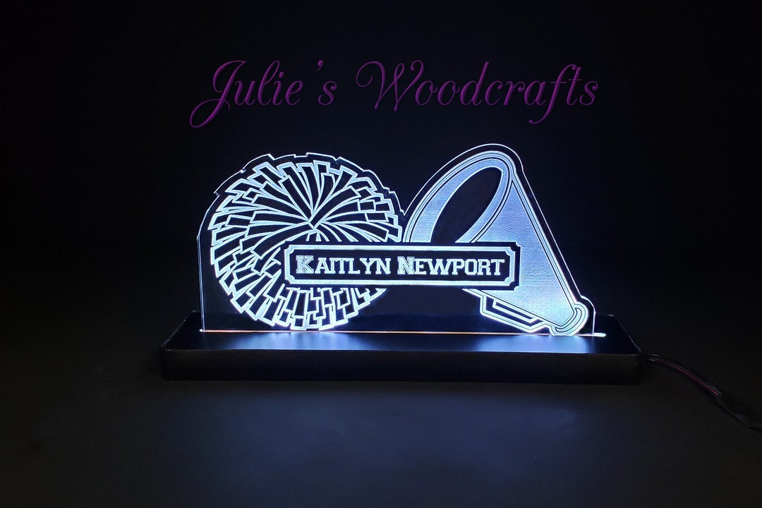 Cheer Custom Acrylic Name Sign Team or Coach Gift Trophy - Etsy