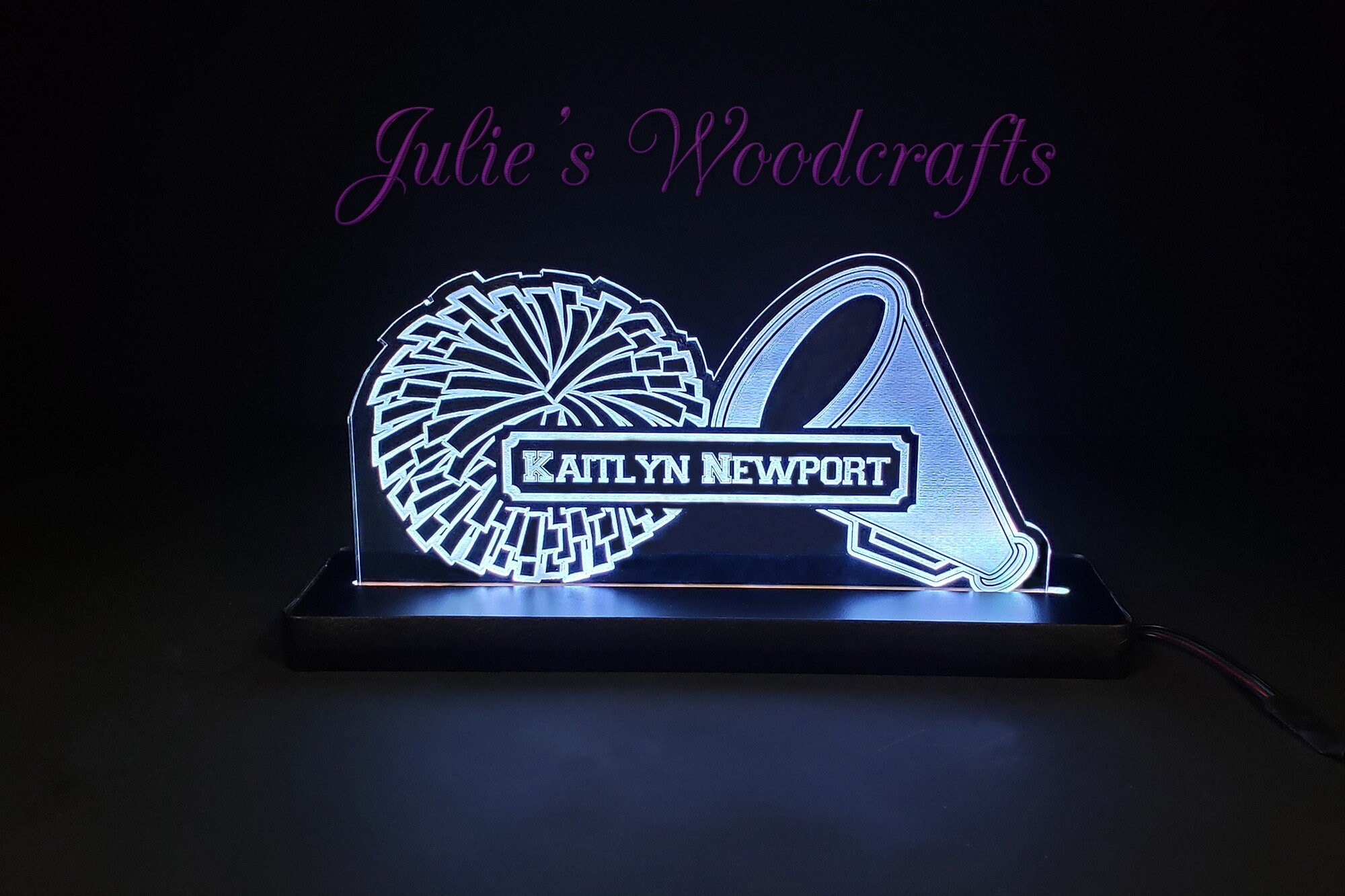 Cheer Custom Acrylic Name Sign Team or Coach Gift Trophy - Etsy