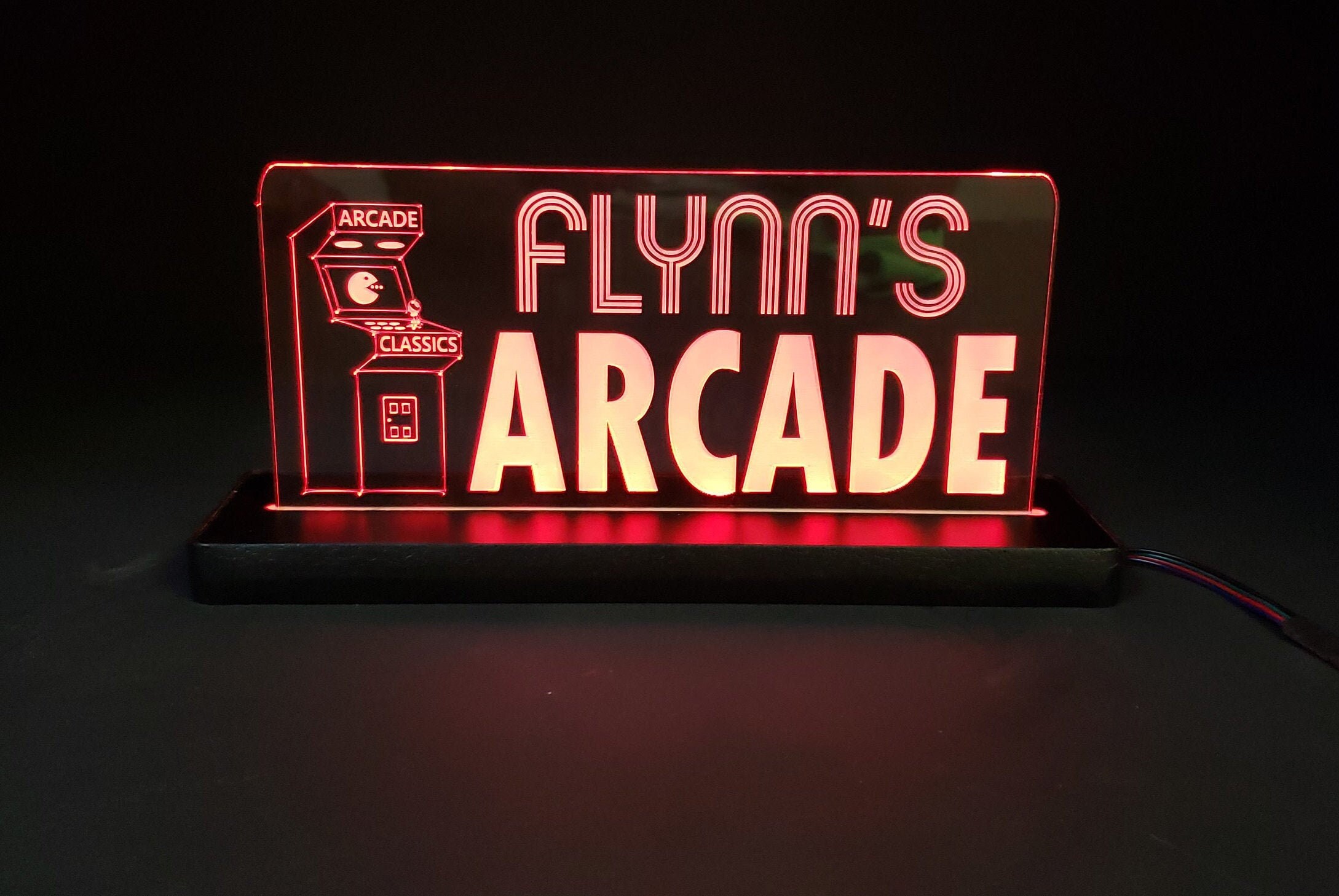 Custom Arcade Game Room LED Neon Acrylic Sign Father's Day | Etsy