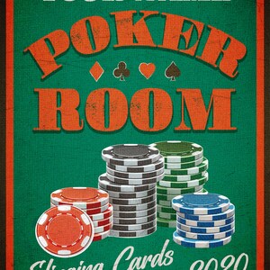 Personalized Poker Room Poster Man Cave Gameroom Sign - Etsy