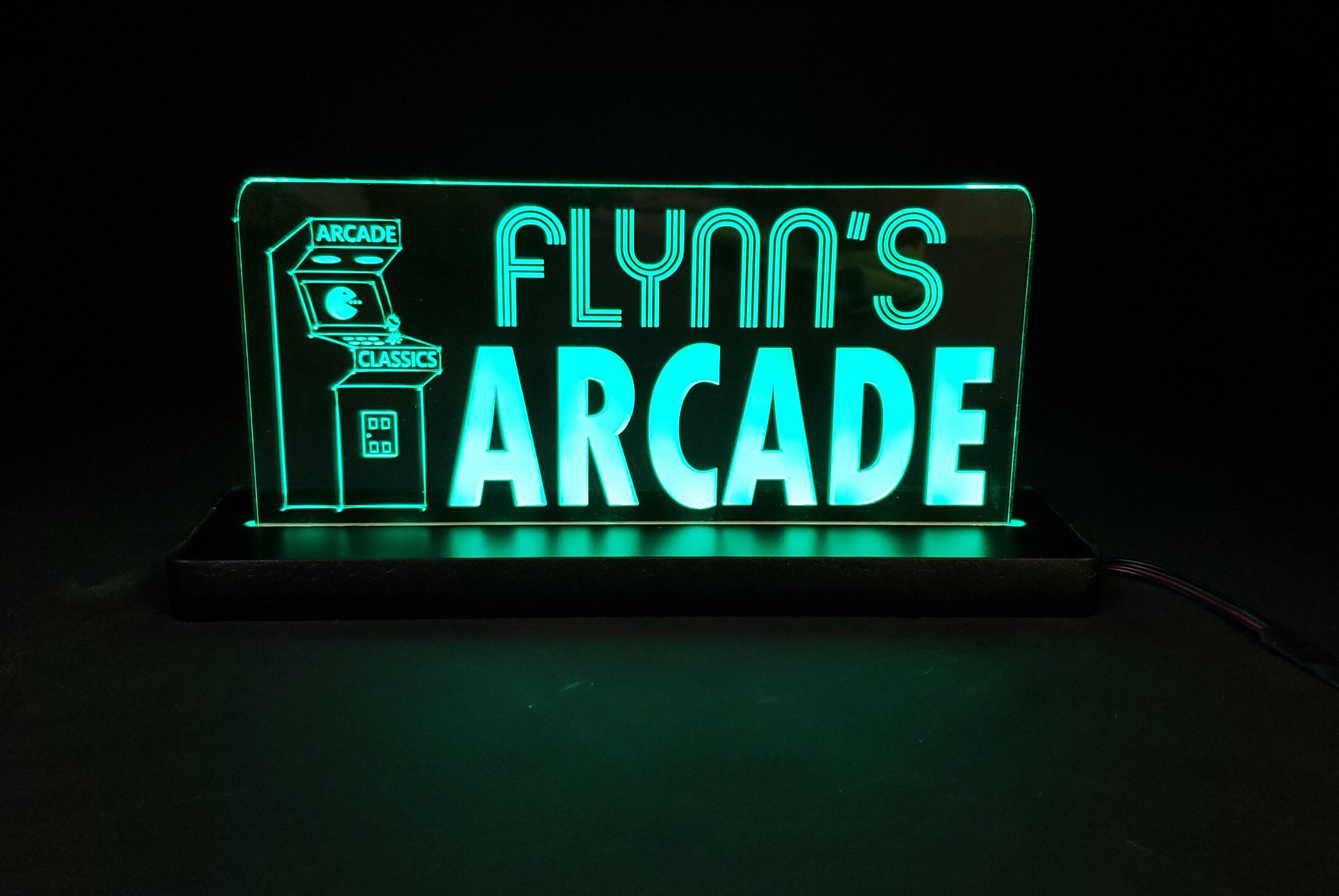 Custom Arcade Game Room LED Neon Acrylic Sign Father's Day | Etsy