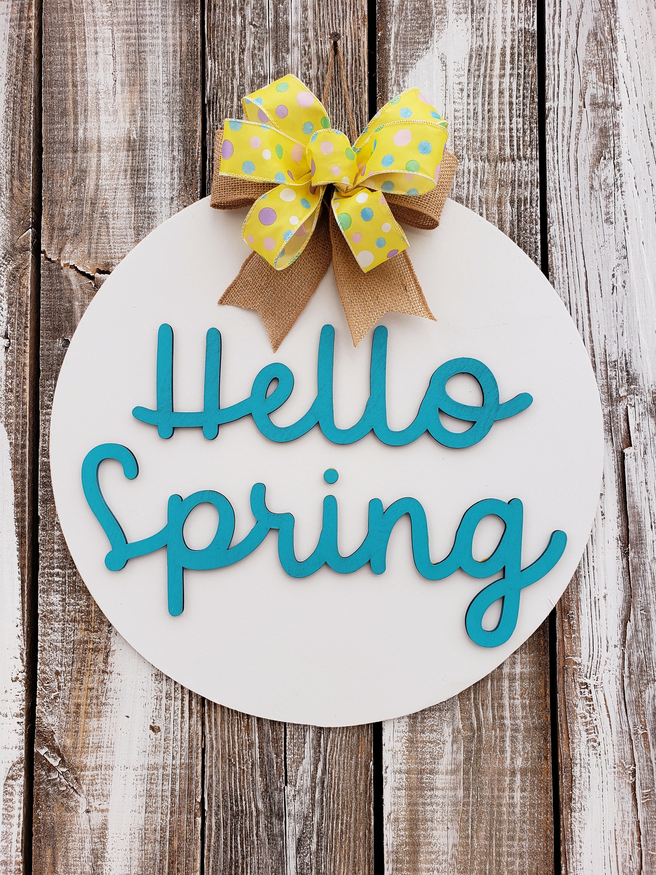 Round Wood Circle Blank Door Hanger | Etsy