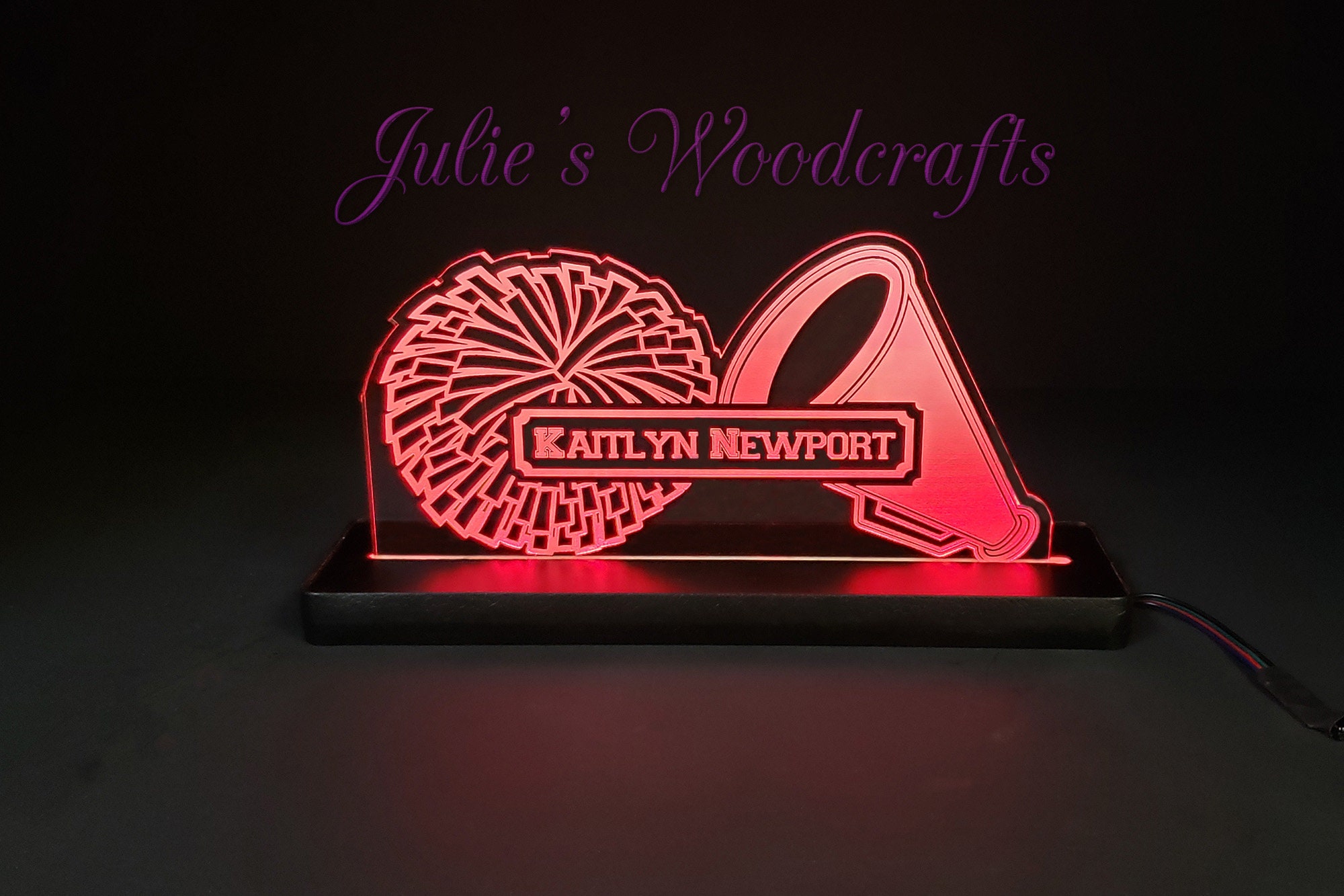 Cheer Custom Acrylic Name Sign Team or Coach Gift Trophy | Etsy