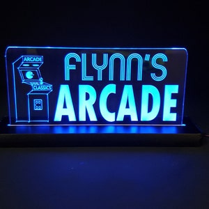 Custom Arcade Game Room LED Neon Acrylic Sign Father's Day - Etsy