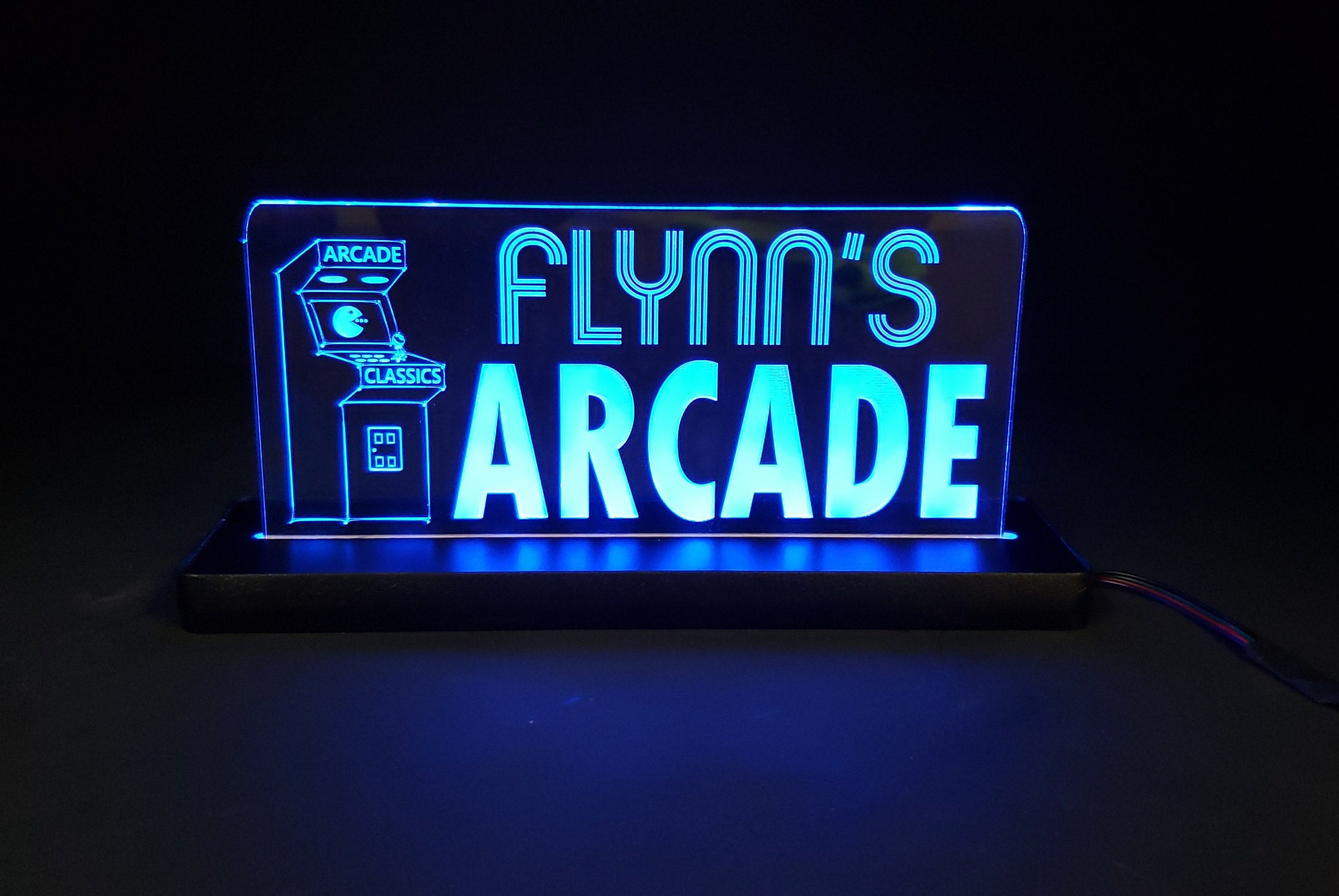 Custom Arcade Game Room LED neon acrylic sign Father's Day | Etsy