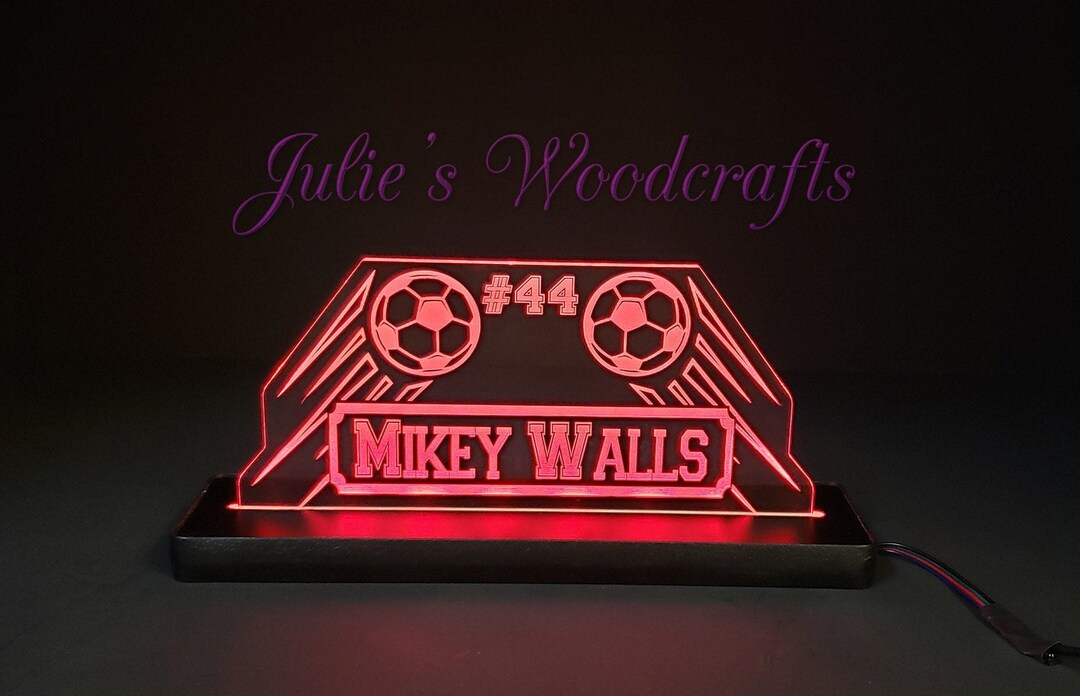 Soccer Custom Acrylic Name Sign Team or Coach Gift Trophy - Etsy