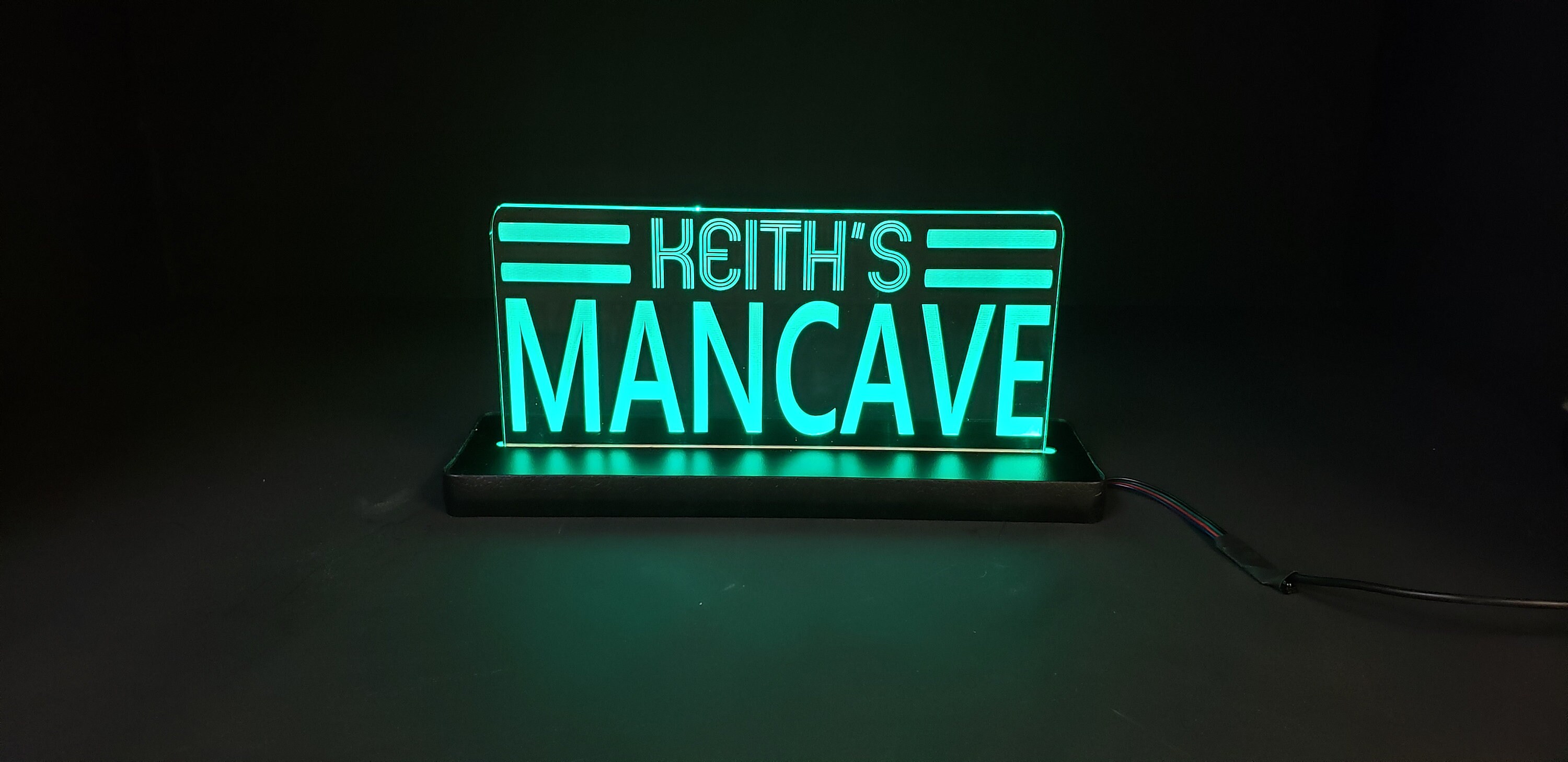 Custom Acrylic Man Cave Light up LED Sign Father's Day Dad - Etsy