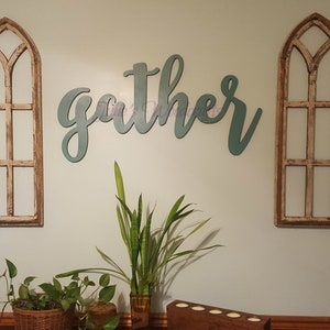 Large Wooden Gather Kitchen Dining Room Wall Sign Grateful - Etsy