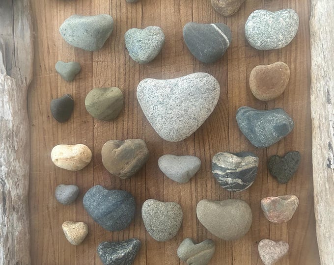 Natural Unpolished PNW Heart Shaped Sea Rocks Raw Small Beach Stones ...