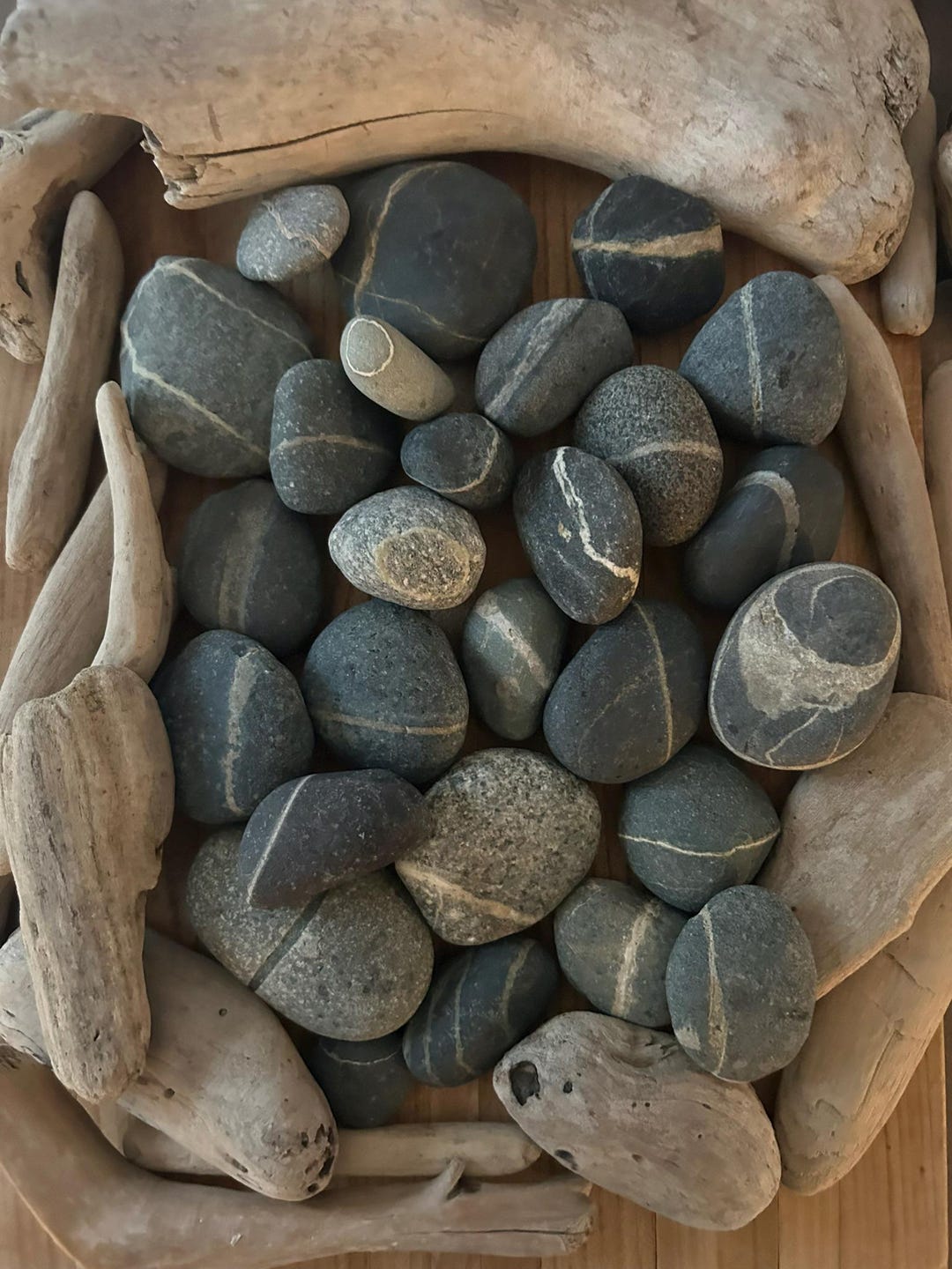 Bulk Genuine Wishing Stones Natural Colored Striped Sea Wish Unpolished ...