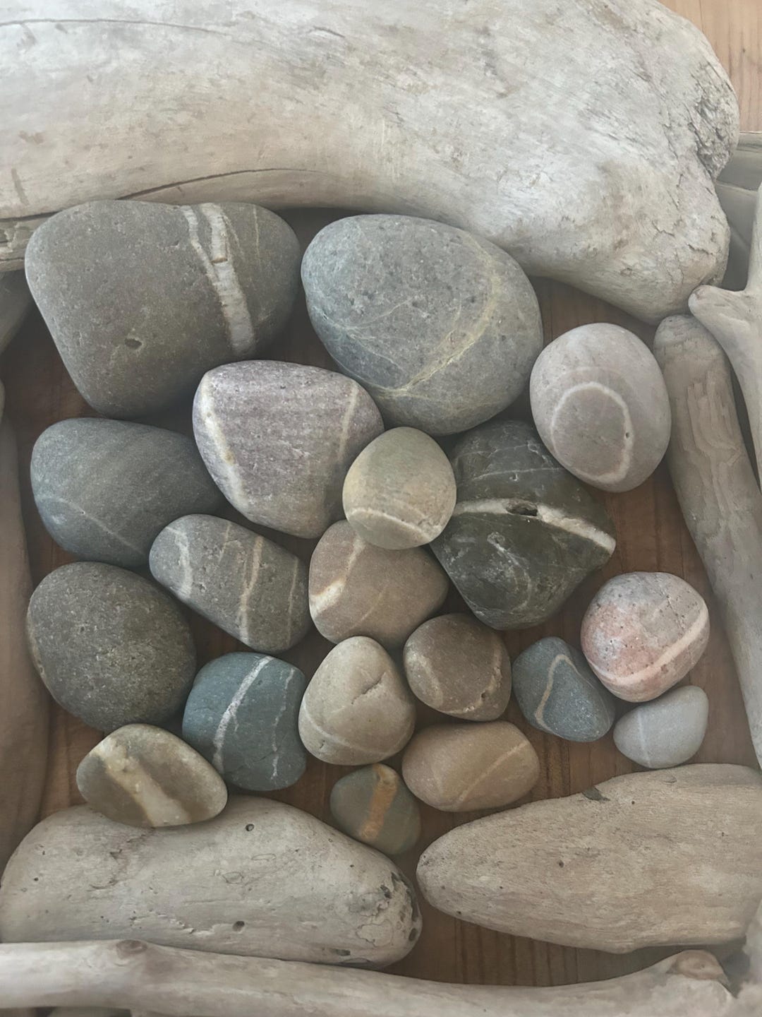 Unpolished Striped PNW Beach Rocks Genuine Sea Wish Wishing Stones With ...