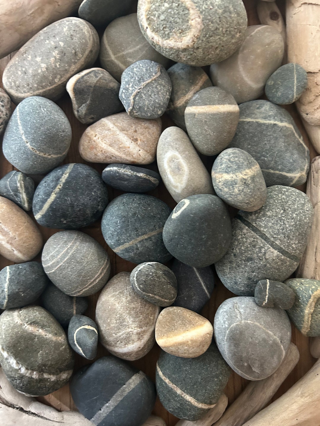 Bulk Genuine Wishing Stones Natural Striped Sea Wish Rocks - Etsy