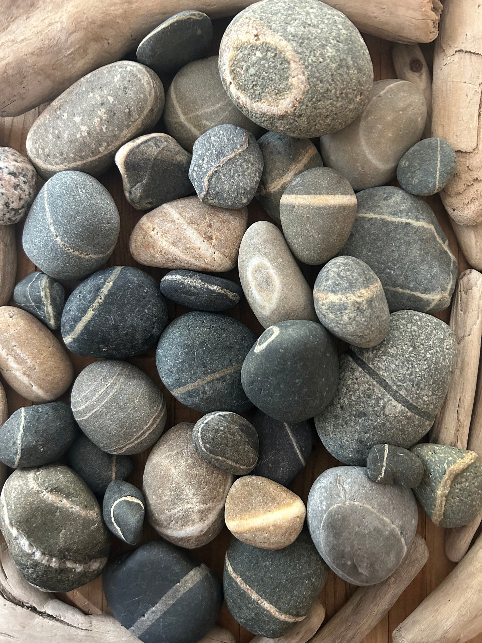 Bulk Genuine Wishing Stones Natural Striped Sea Wish Rocks - Etsy