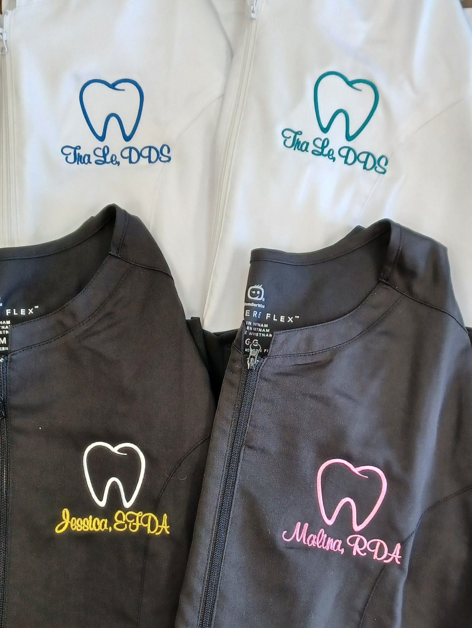 W W/unisex Dental Snap up Lightweight Jacket With Custom Personalized ...