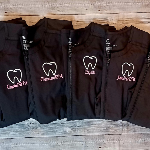 Full Zip Dental Assistant Jacket - Etsy