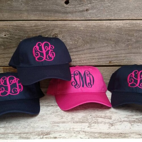 Ladies' Monogram Baseball Cap Custom Color Hat and - Etsy