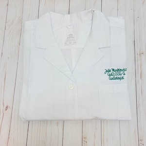 Custom Embroidered White Medical Lab Coat/women's Fit/wonder Wink Brand ...