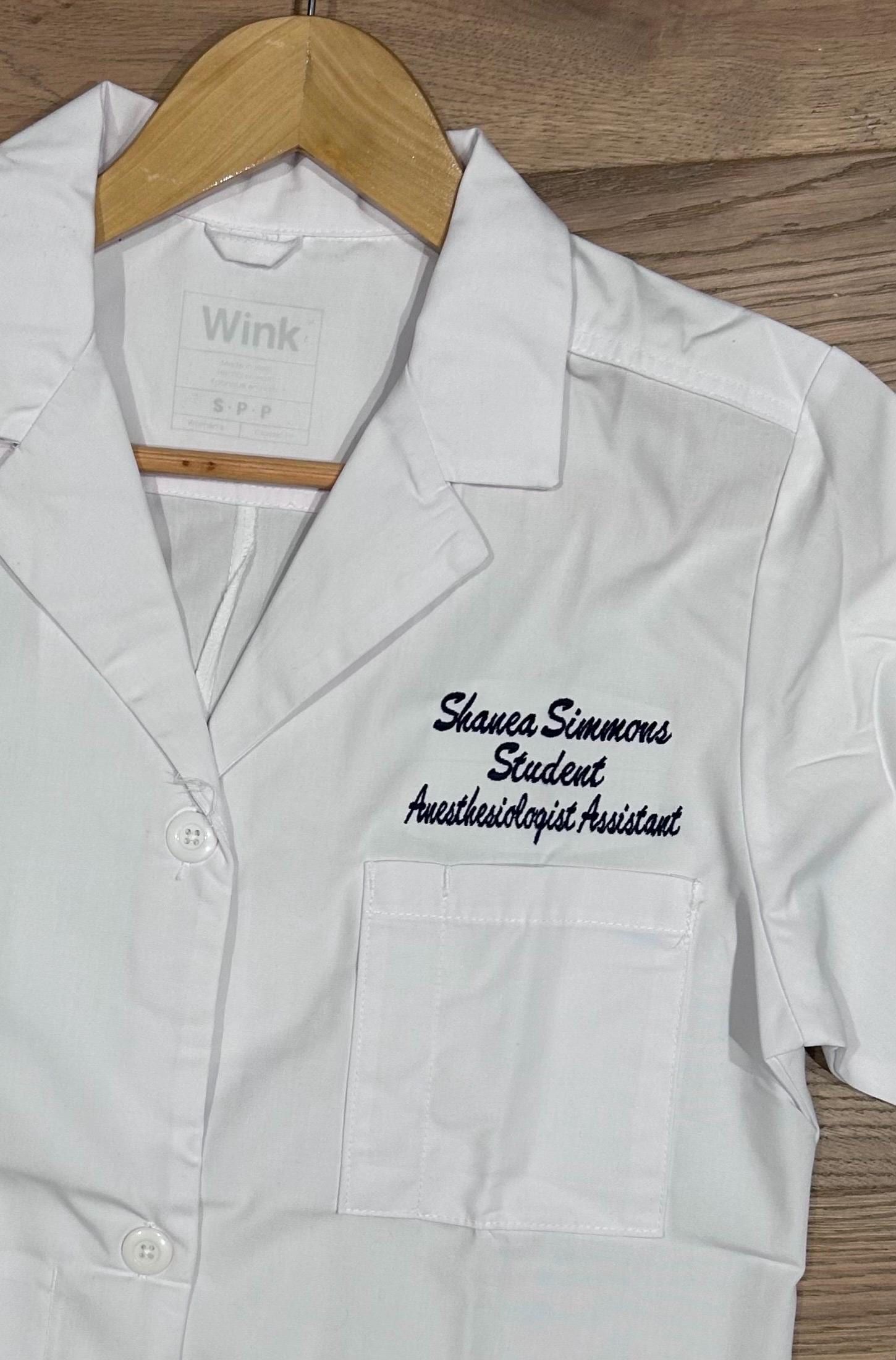 Custom Embroidered White Medical Lab Coat/women's Fit/wonder Wink Brand ...