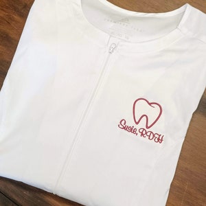 W W/women's Dental Full Zip Lightweight Jacket With Custom Personalized ...