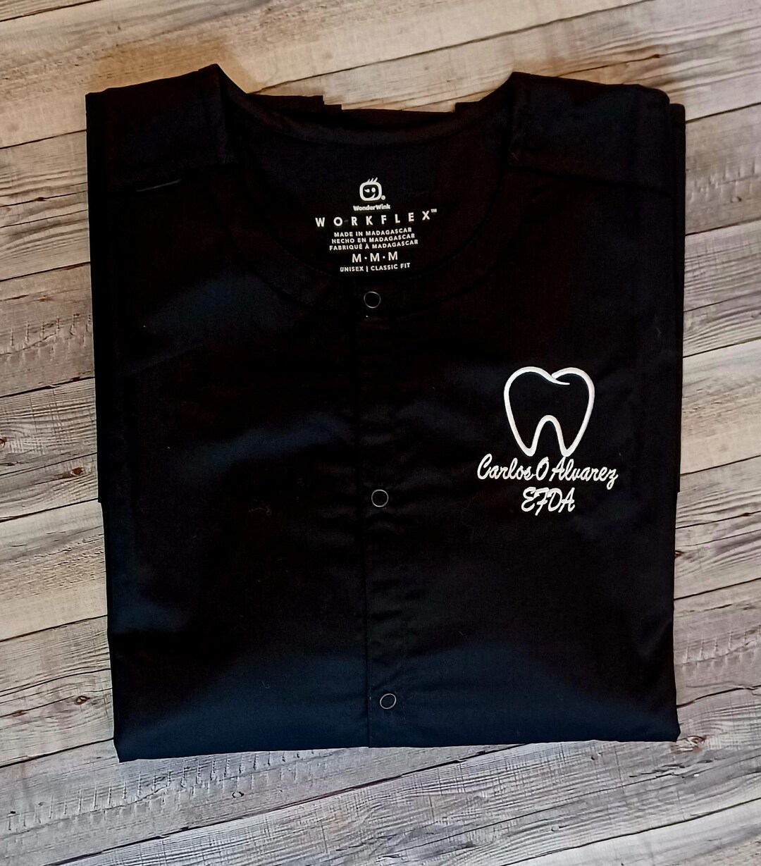 W W/unisex Dental Snap up Lightweight Jacket With Custom Personalized ...