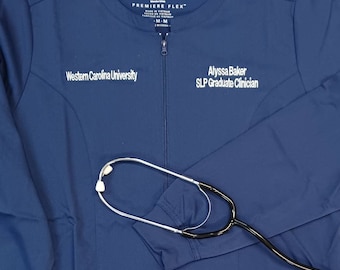 Custom Logo Scrub Jacket - Etsy