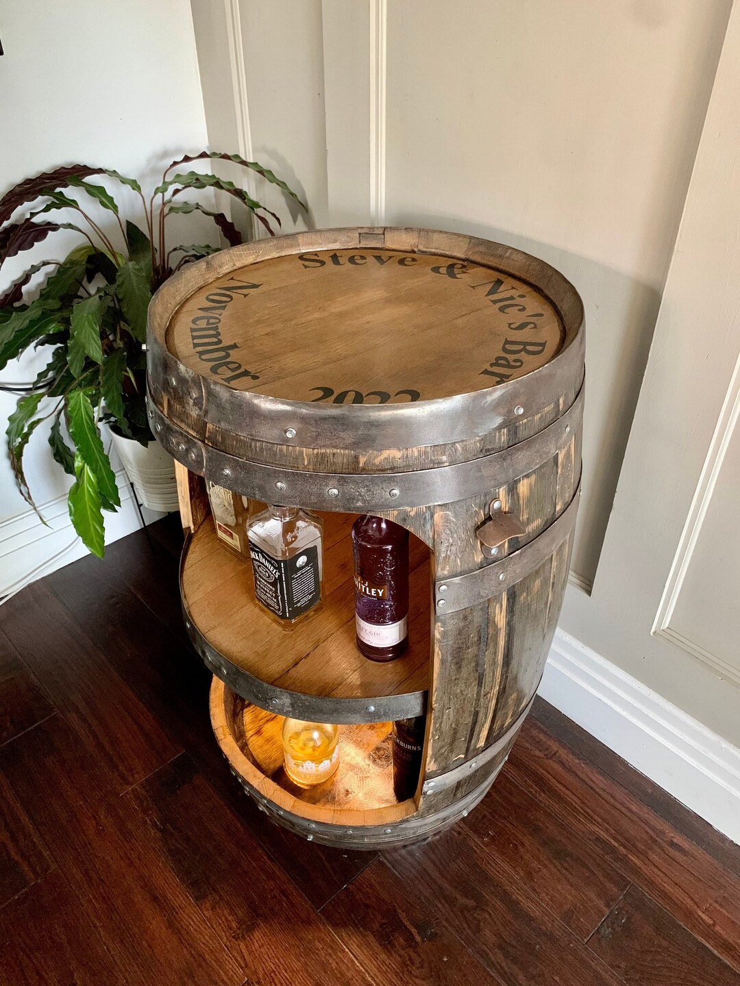 Barrel Bar Whiskey Barrel Bar Drink Cabinet Home Bar Whisky Barrel Bar ...