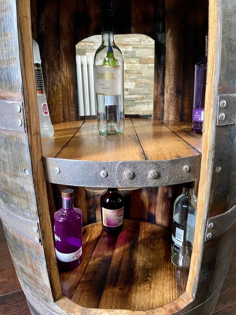 Home Bar Mini Bar Barrel Bar the Gin Bar Oak Barrel | Etsy
