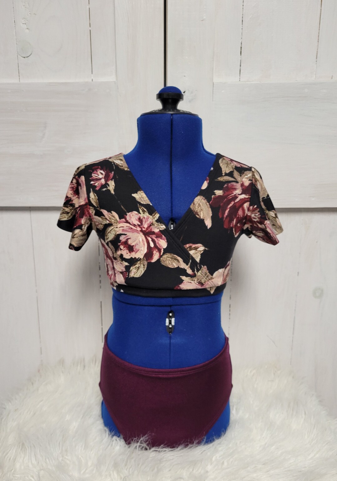 Floral Flutter Sleeve Girls Dance Set: Handmade Dancewear. Dance ...