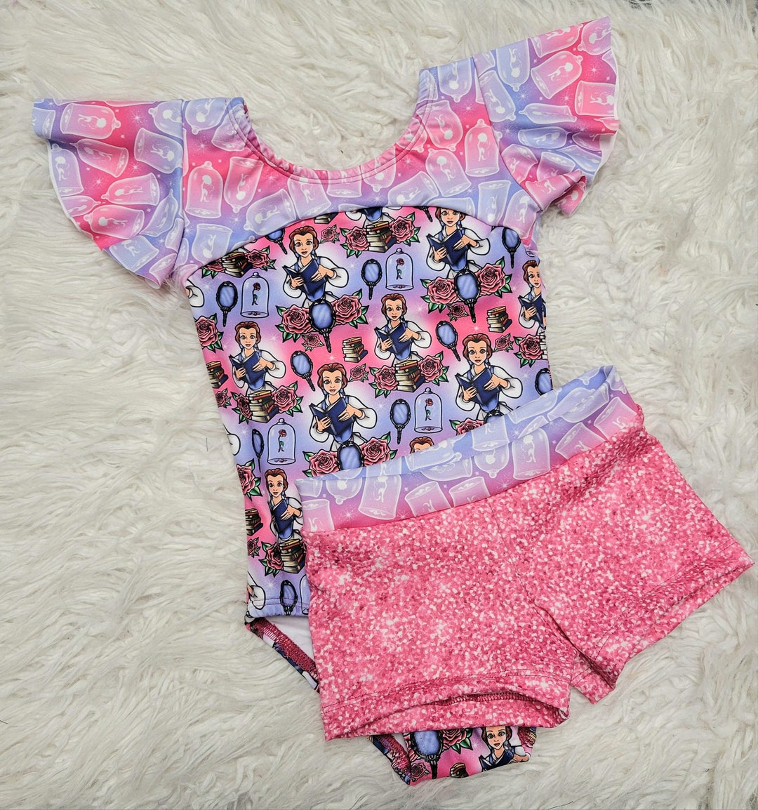 Belle Leotard and Shorts Set. Girls Gymnastics Class. Girls Dance Class ...