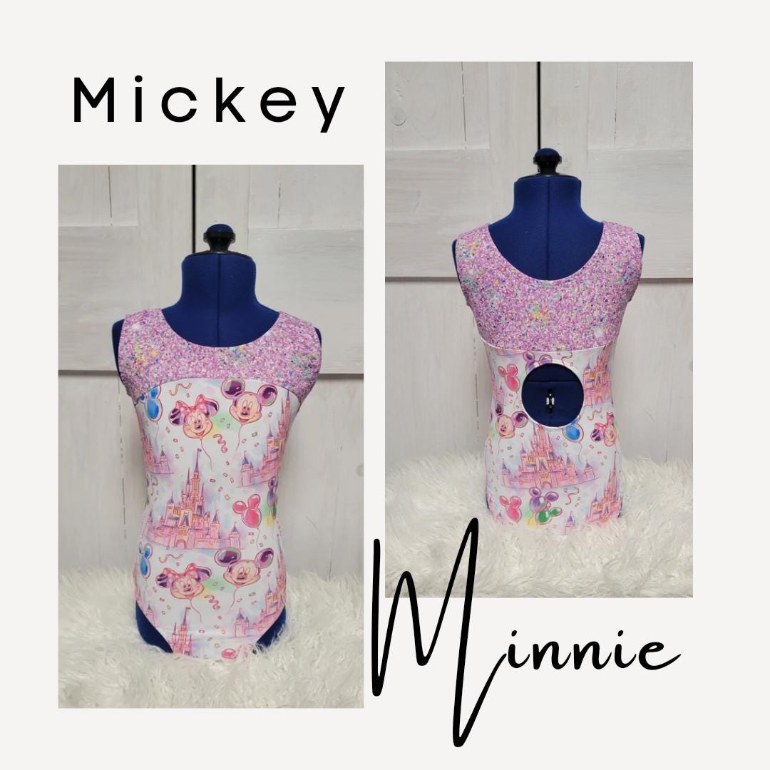 Disney Mickey and Minnie Leotard With Peek-a-boo Hole in Back. Girls ...
