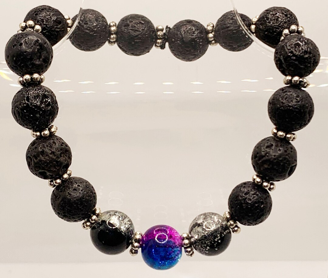Crackle Marble Lava Bead Bracelets - Etsy