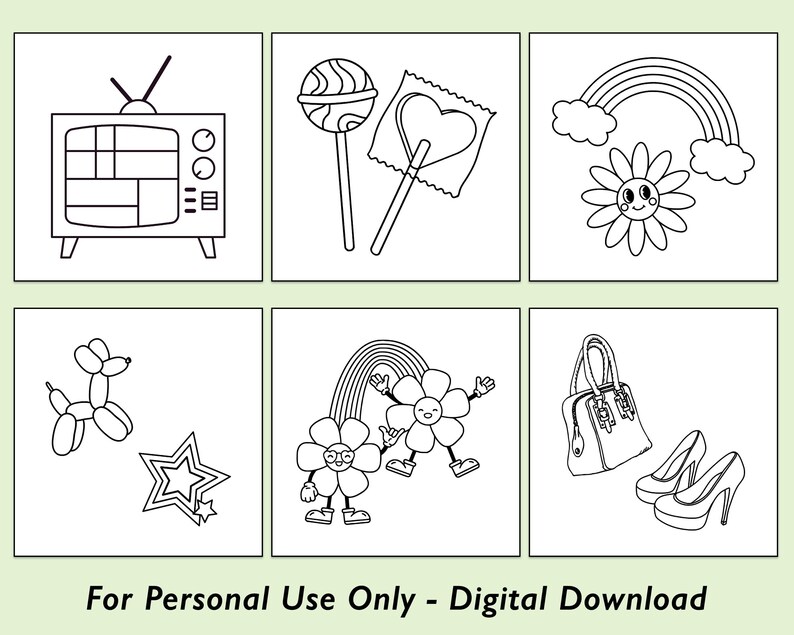 Groovy Vibes Bold and Easy Coloring Pages Boho Retro Designs for Adults ...