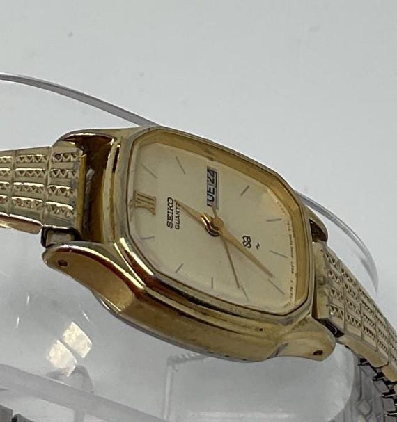 Vintage Seiko 8523-5079 Ladies Gold Tone Day-Date Wat… - Gem