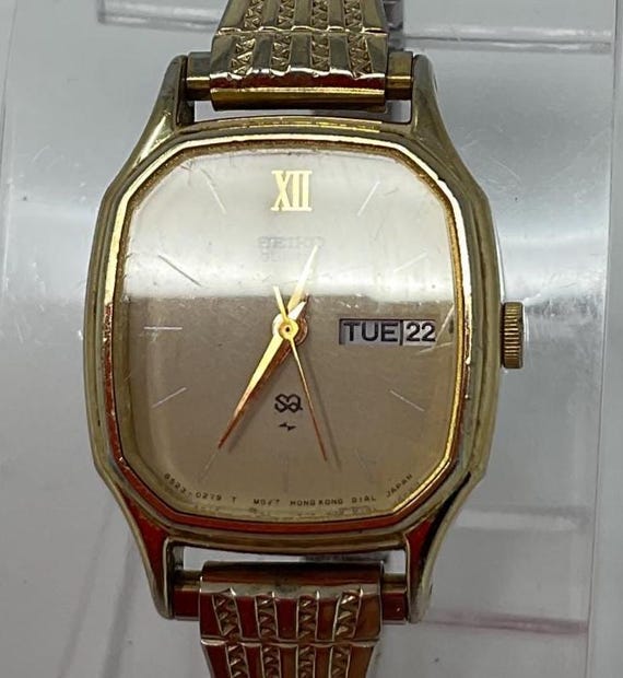 Vintage Seiko 8523-5079 Ladies Gold Tone Day-Date Wat… - Gem