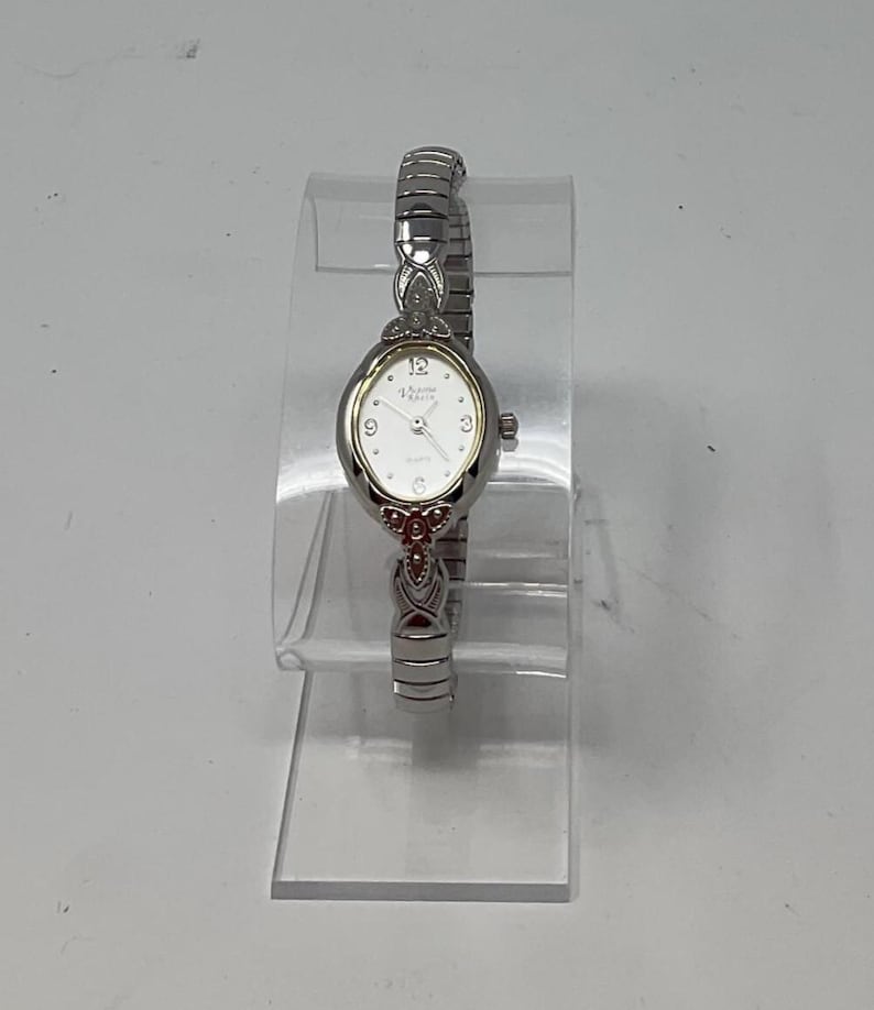 Vintage Victoria Rhein Ladies Butterfly Flex Band Quartz Watch Silver ...