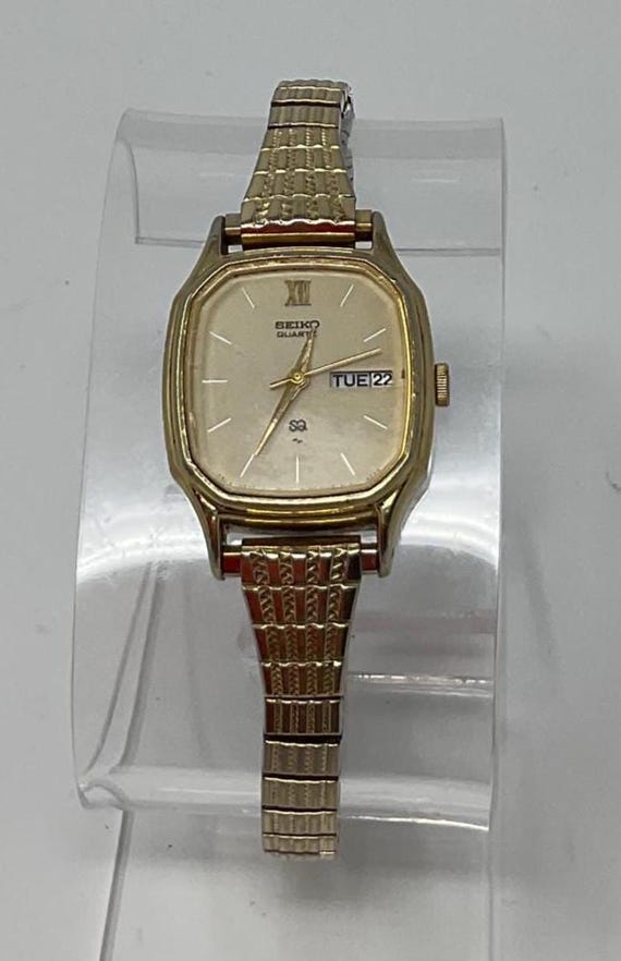 Vintage Seiko 8523-5079 Ladies Gold Tone Day-Date Wat… - Gem