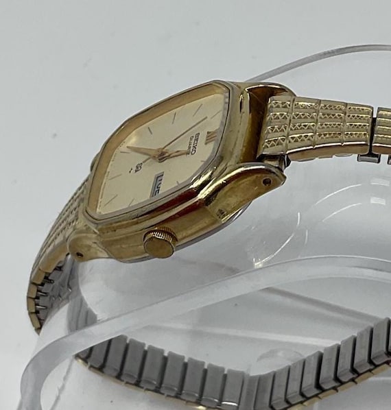 Vintage Seiko 8523-5079 Ladies Gold Tone Day-Date Wat… - Gem