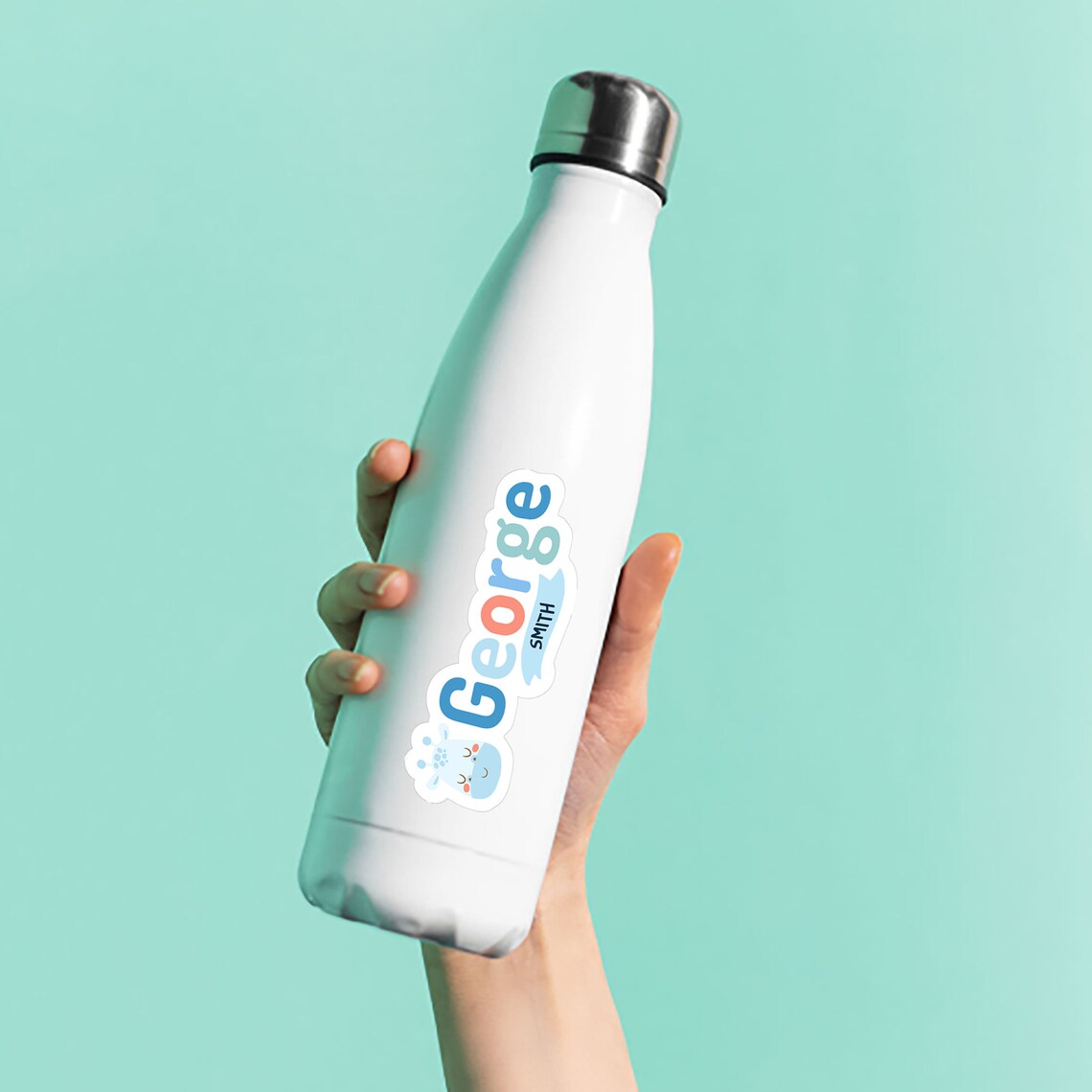 Kids Name Sticker Labels, Name Stickers for Water Bottles, Name ...