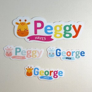 Kids Name Sticker Labels, Name Stickers for Water Bottles, Name ...
