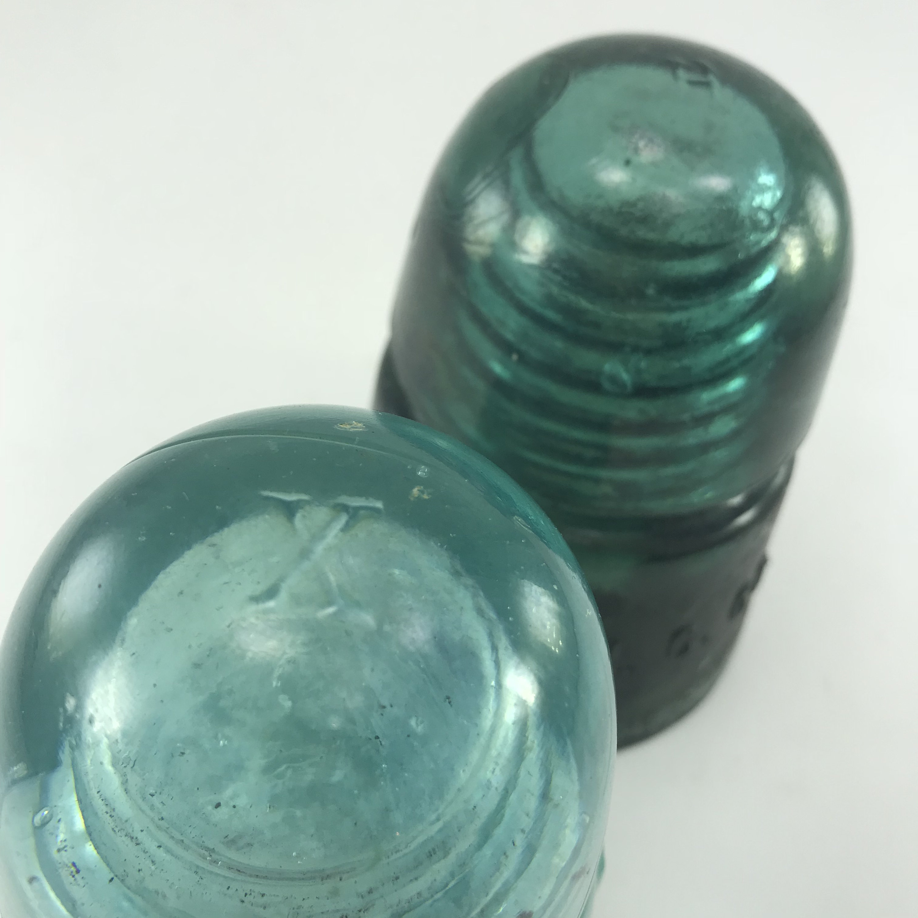 Glass Beehive Insulators Set/2 H.G. Co h & - Etsy