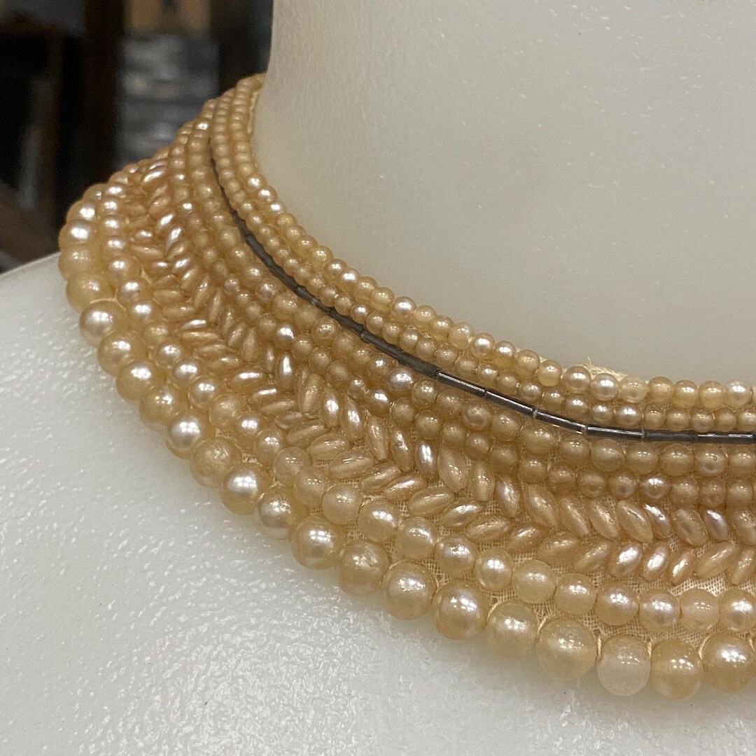 1950s Faux Pearl Collar: Handmade Japan Fashion Statement Jewelry - Etsy