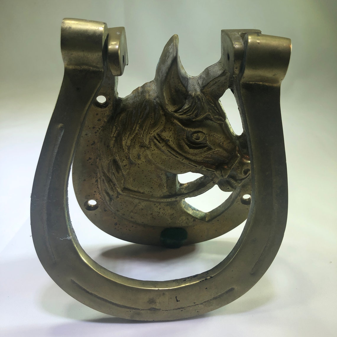 Door Knocker Solid Brass Horseshoe Equestrian Hardware | Etsy