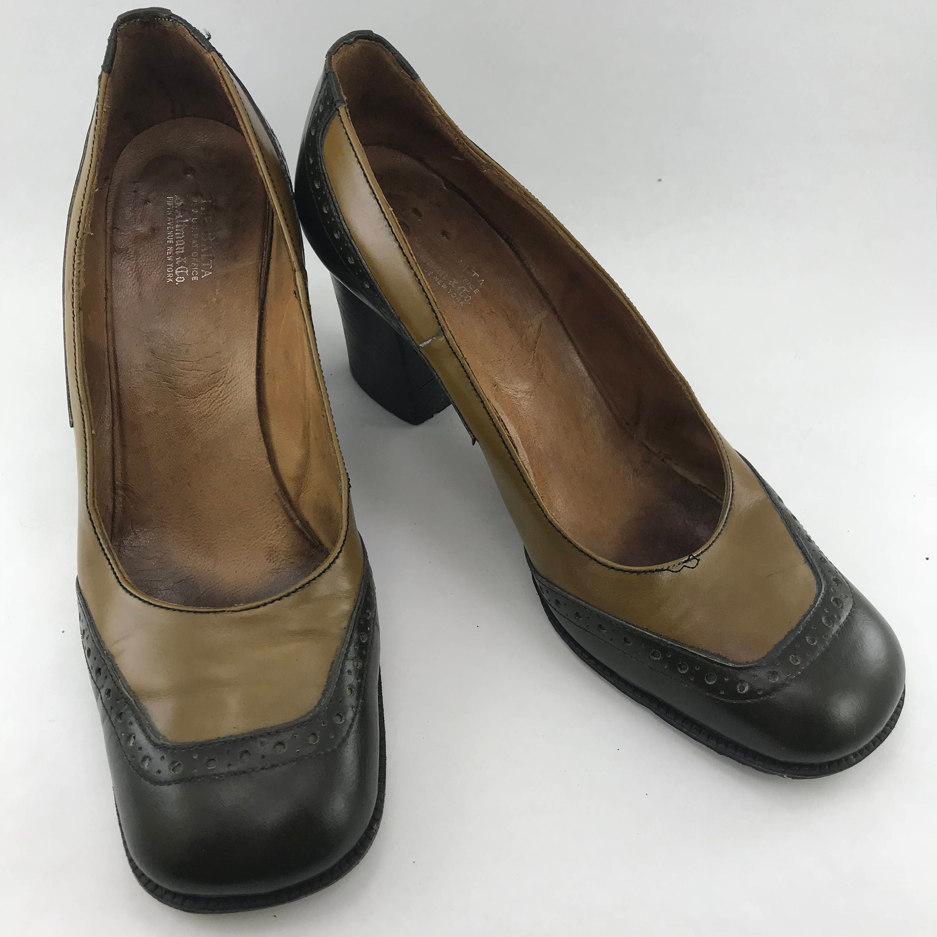 B. Altman Co the Balta Rare 1940s Leather Two-toned Oxford Shoes 7M - Etsy