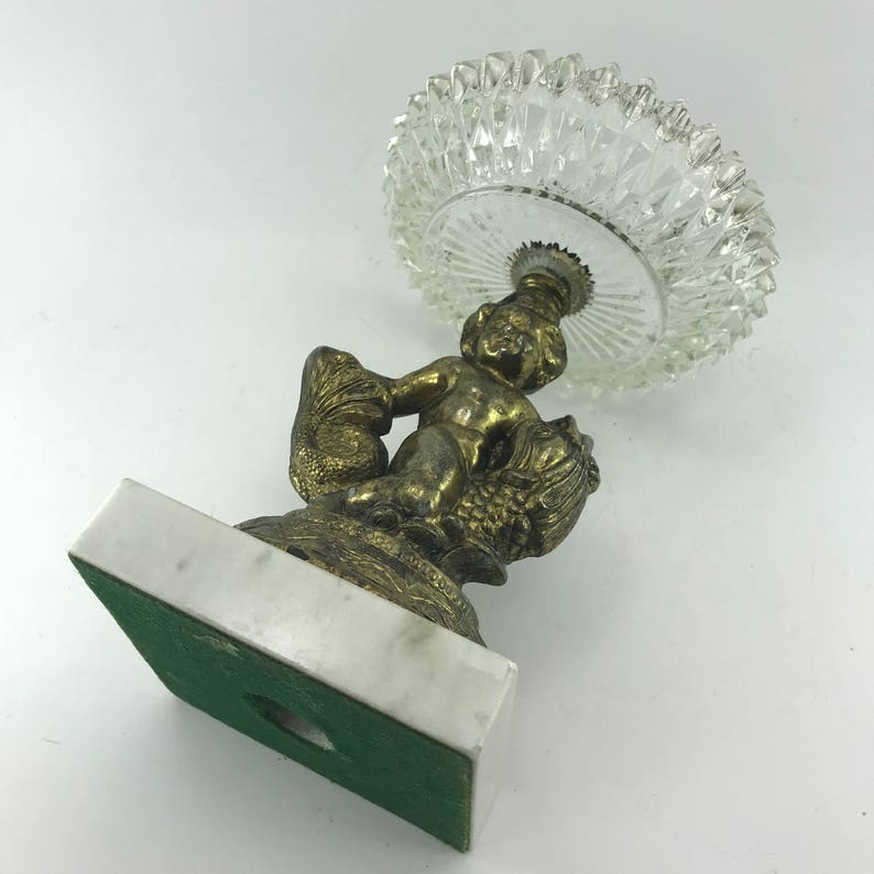 Candy Dish Cherub Fish Pescado Marble Base - Etsy