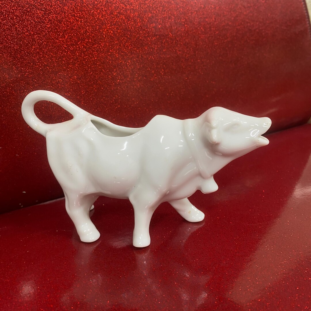 Cow Creamer Vintage Ceramic Kitchen Ware Coffee Shop Milk Dispenser ...