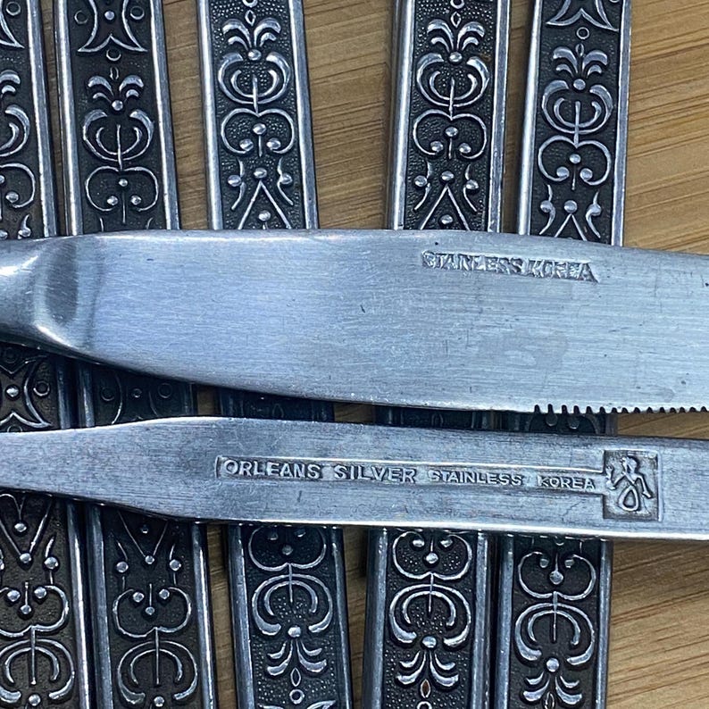 ORL59 Orleans Flatware Vintage Stainless Witchy Scroll Moon Designs ...