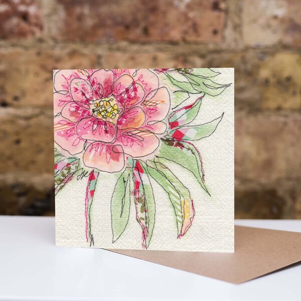 Peony Card - Etsy UK