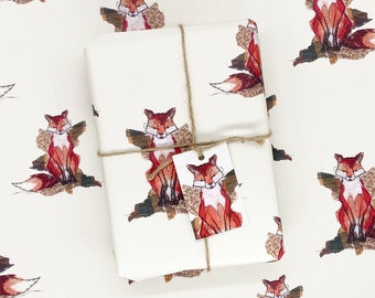 Fox Gift Wrap | Etsy