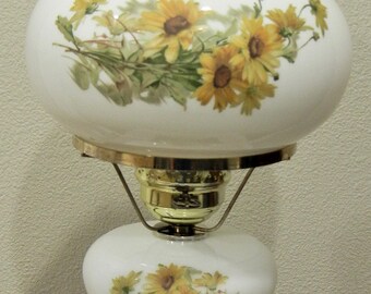 Glass Daisy Lamp - Etsy